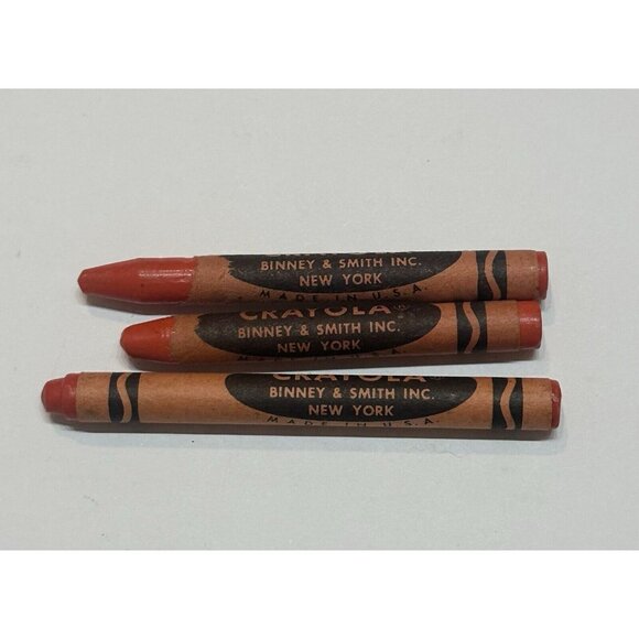 Crayola | Office | Binney Smith Vintage Old Crayola Crayons Red Orange ...
